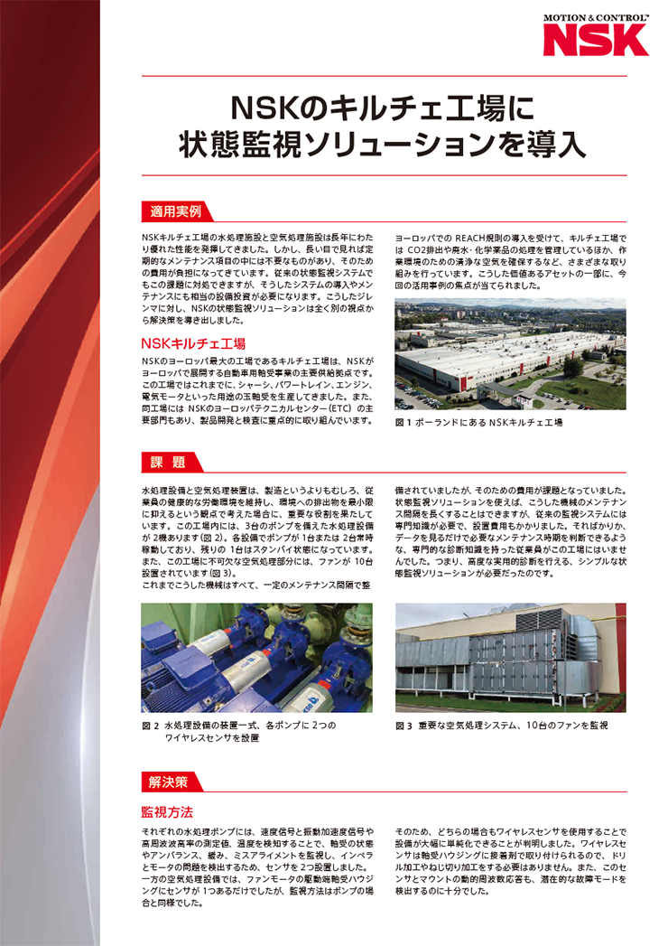 状態監視ソリューション 特長 | 日本精工 (NSK)